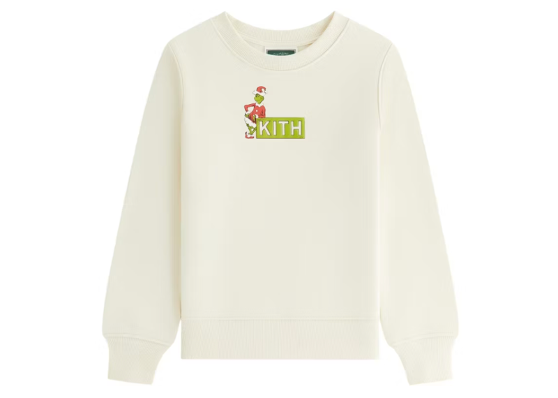 Kith x The Grinch Kids Classic Logo Crewneck Sandrift – Wilson's Stuff