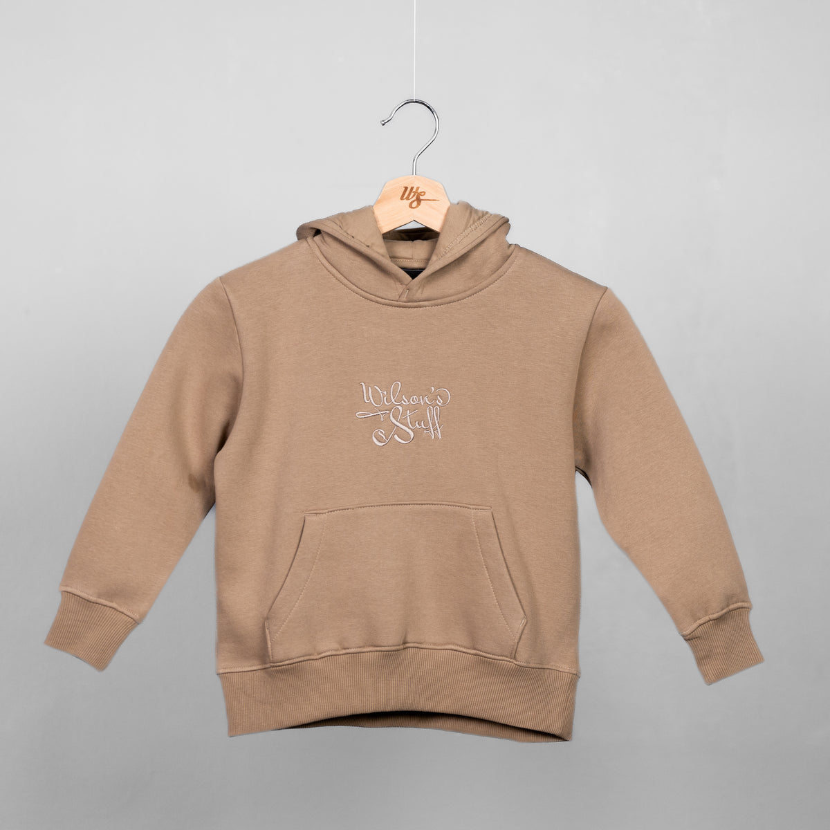 WS Script Logo Sand Kids Hoodie – Wilson's Stuff