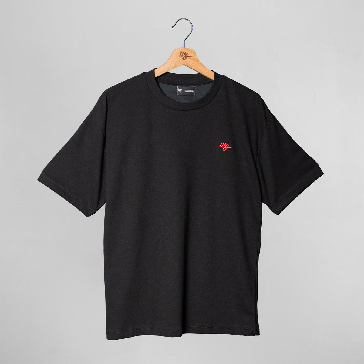 WS Small Logo Red Black Tee – Wilson's Stuff