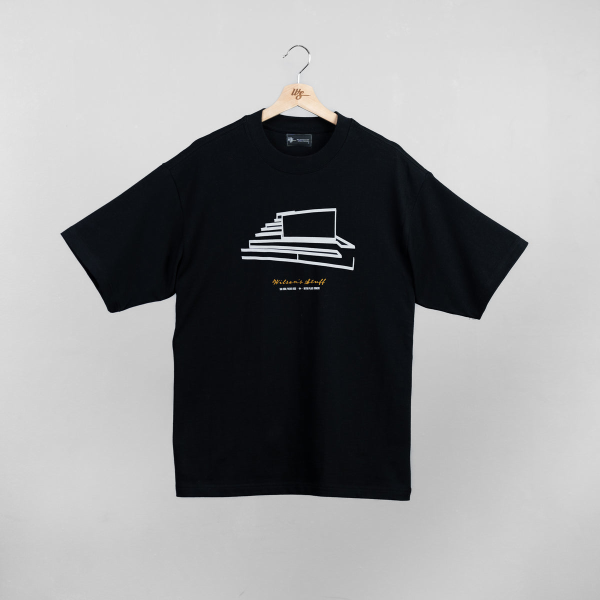 WS Souvenir Black Oversized Tee – Wilson's Stuff