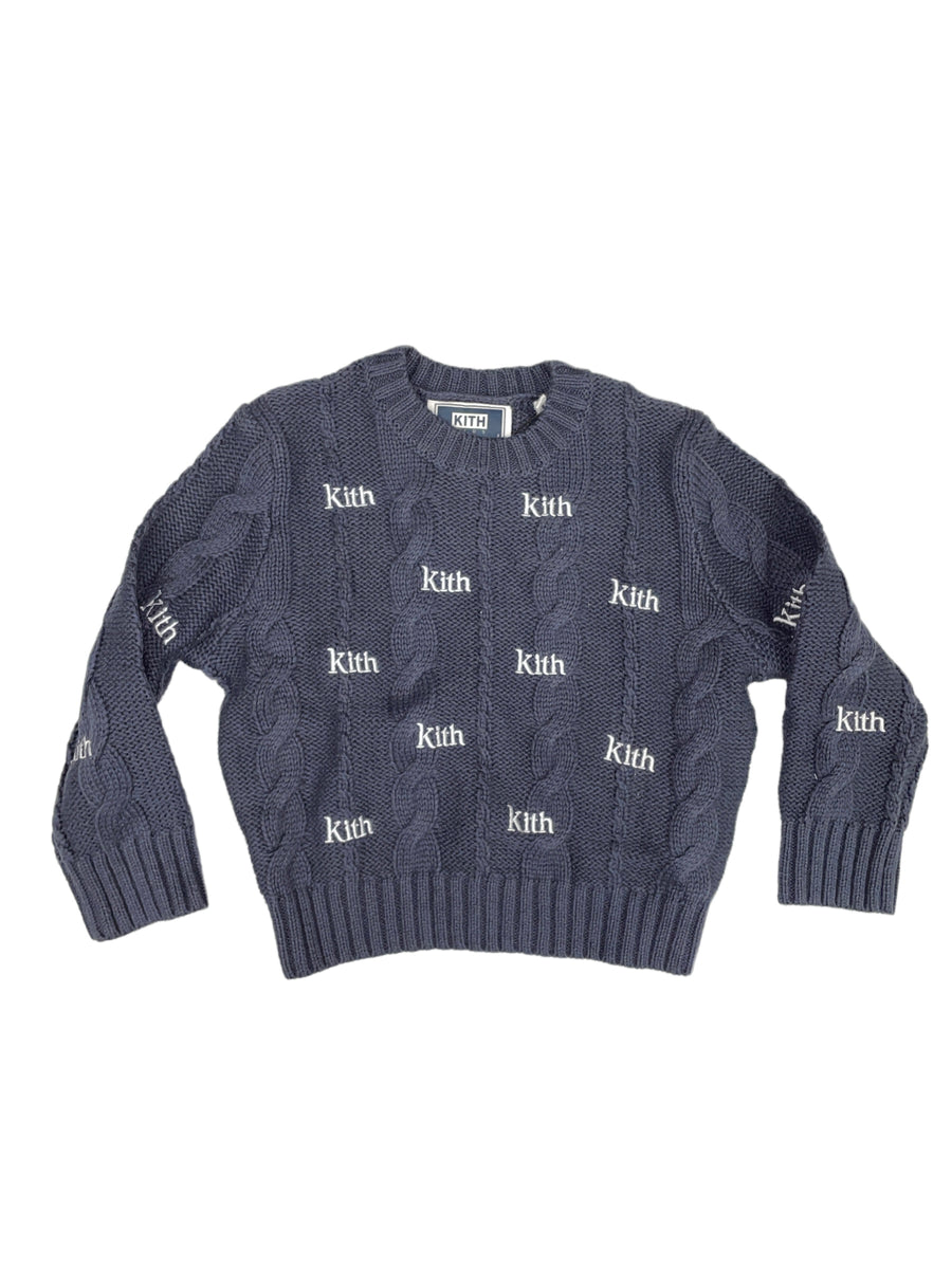 KITH KIDS CABLE KNIT SWEATER NAVY – Wilson's Stuff